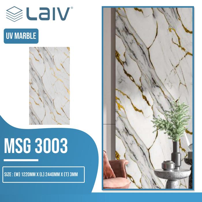 Promo LAIV PVC UV Marble Sheet PVC Board Panel Dinding Marmer Wallboard 3mm Dekorasi Dinding ...