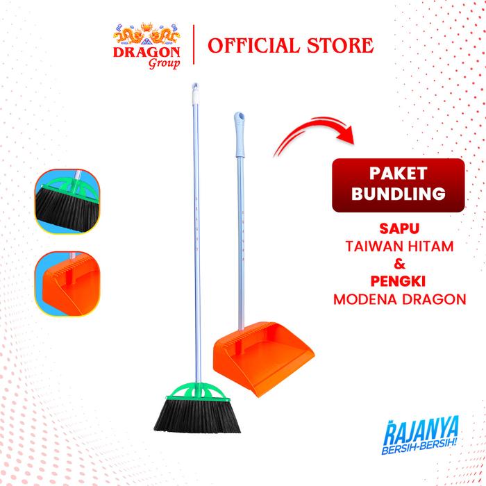 Promo DRAGON Paket Promo 2 : Sapu Taiwan Hitam + Pengki Modena / Set ...