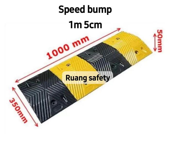 Jual RUBBER SPEED BUMP / POLISI TIDUR KARET 1METER 5CM / SAFETY TRAFFIC ...