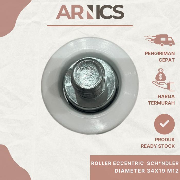 Jual Roller Eccentric Sch*ndler Diameter 34x19 M12 / Roller Pintu ...