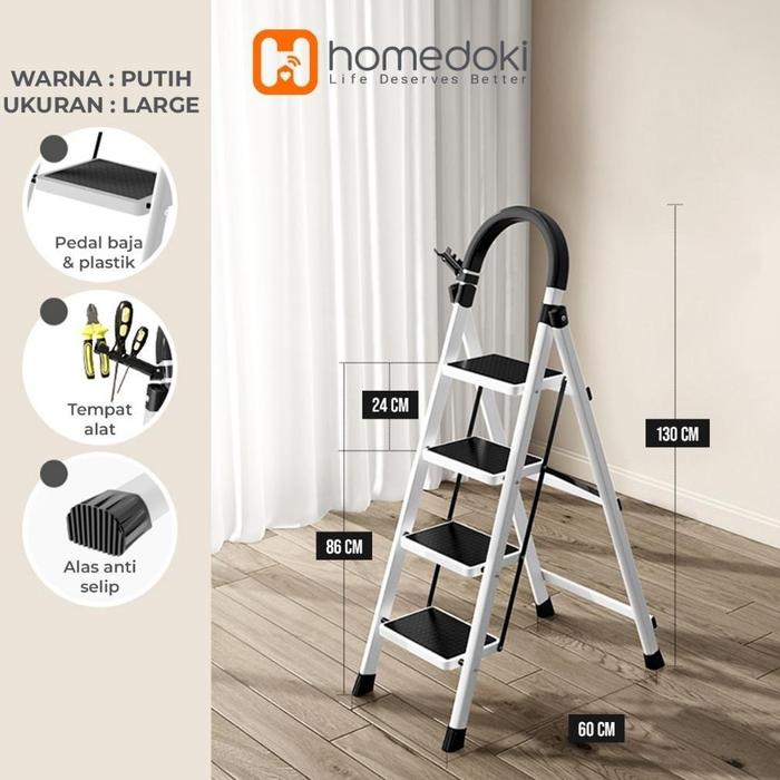 Jual Tangga Rumah Lipat Tangga Besi Lipat 3/4 Step Household Steel ...