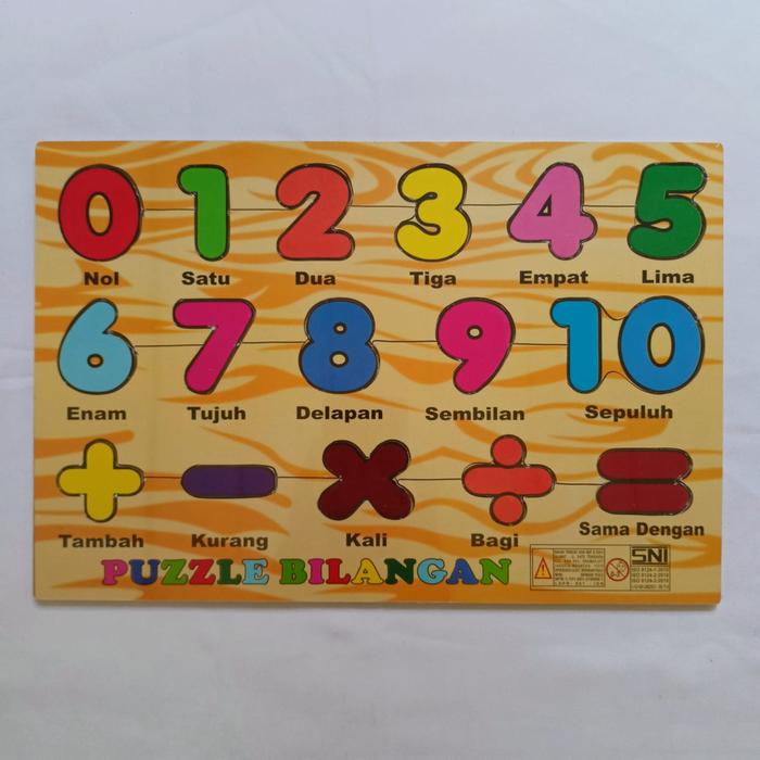 Promo Part 1 Puzzle Kayu SNI Ukuran 20x30 CM Seri Angka Alphabet Huruf ...