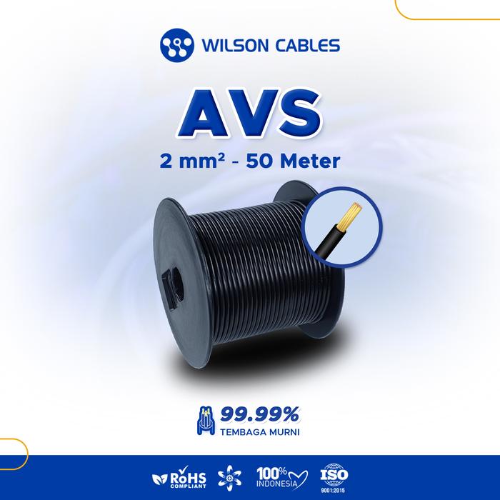 Jual AVS 2 mm2 50 Meter - Kabel Otomotif Wilson Cables - White - Kab ...