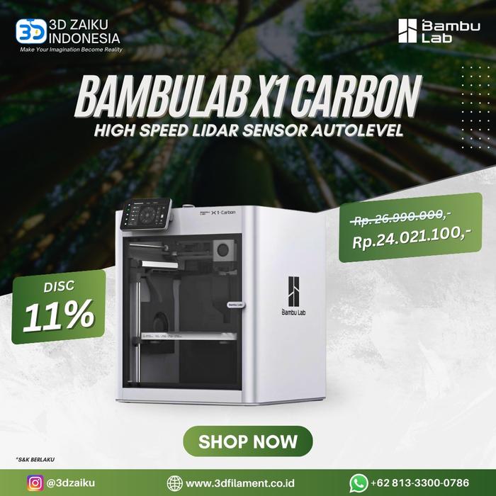 Promo Bambulab X1 Carbon CoreXY 3D Printer High Speed Lidar Sensor ...