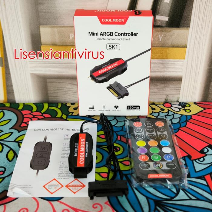 Jual COOLMOON ARGB controller 5V 3 pin POWER SATA mini RGB controller ...