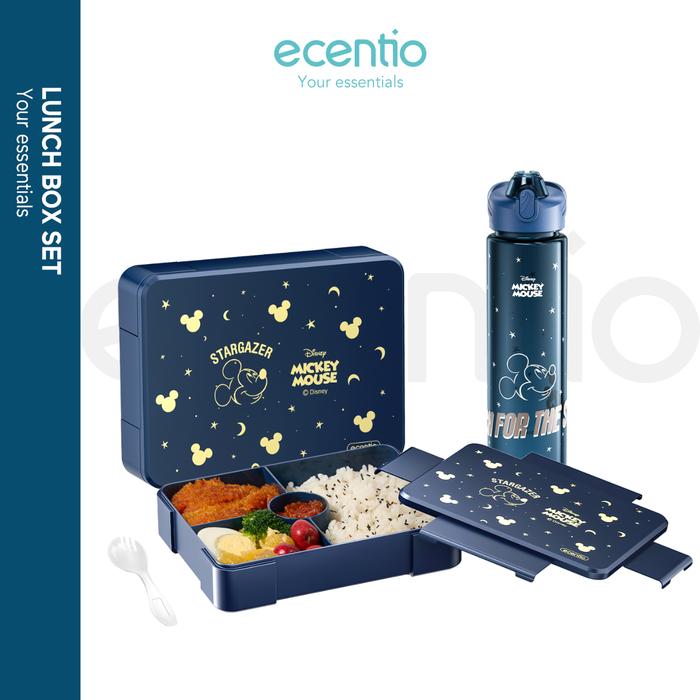 Promo ecentio lunch box anak Disney Mickey seri set anti tumpah botol ...