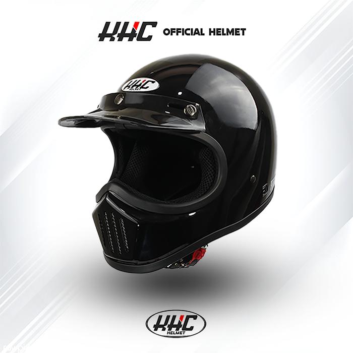 Promo HELM KHC CAKIL FULL FACE HITAM DOFF PET SNI - KHC HITAM, L - Kab ...