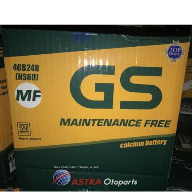 Jual GS Battery Aki Mobil 46B24R NS60 12V 45Ah Low Maintenance Produk ...