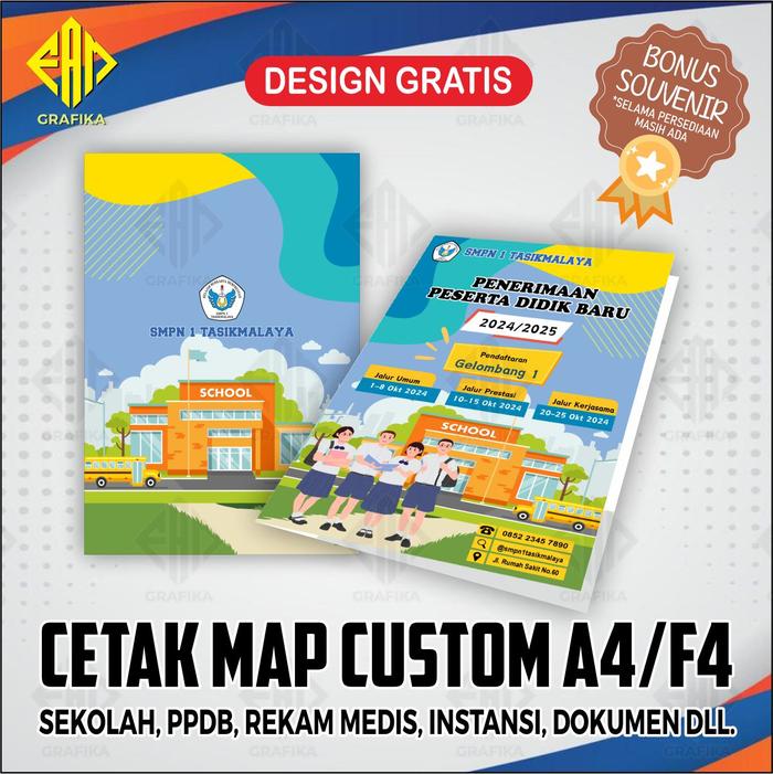 Jual Cetak Map Folder Sekolah / PPDB / Kantor, Map Rumah Sakit / Rekam ...