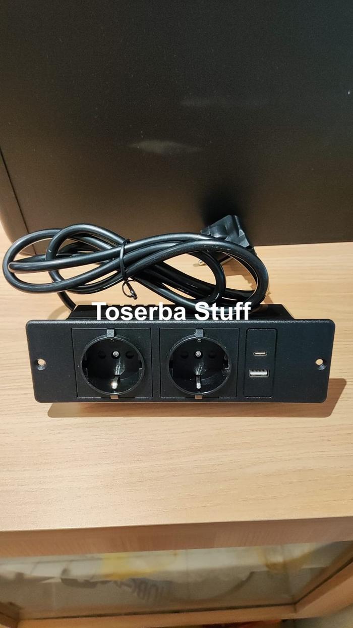 Jual STOP KONTAK TANAM MEJA NAKAS HOTEL ISI 2 DUA POWER ARDE 2 USB ...