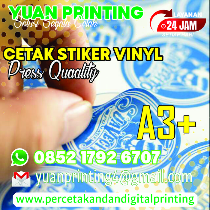 Jual Cetak Stiker Transparan + cut - Jakarta Timur - YuanPrinting ...