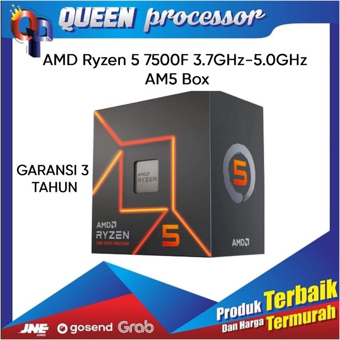 Jual PROCESSOR AMD RYZEN 5 7500F 3.7GHZ BOX SocketAM5 - Jakarta Pusat - QueenProcessor | Tokopedia