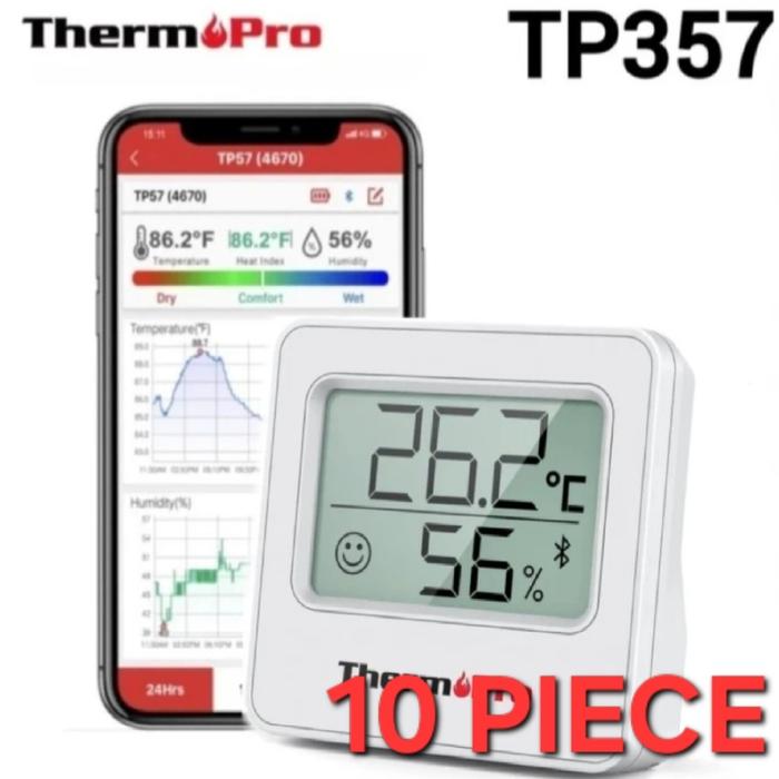 Jual THERMOPRO TP357 Smart Accurate Thermometer & Humidity Sensor BT ...
