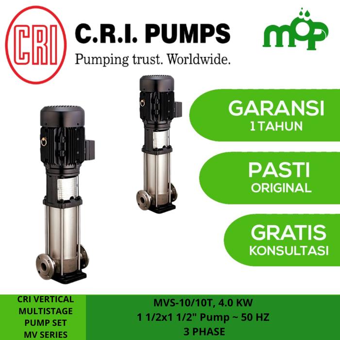 Jual POMPA CRI VERTICAL MULTISTAGE PUMPS SET MVS-10/10T 3 PHASE ...