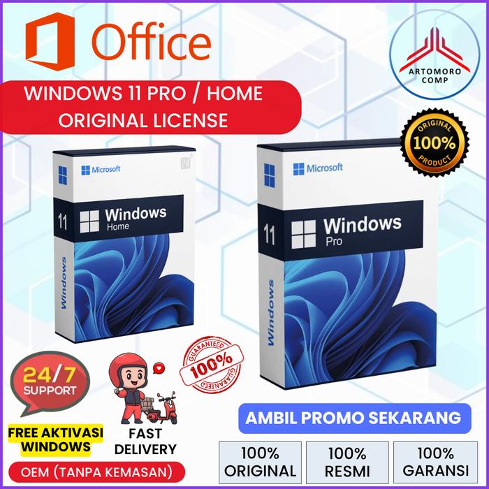 Promo MICROSOFT WINDOWS 11 PRO LICENSE ORIGINAL MICROSOFT Cicil 0% 3x ...