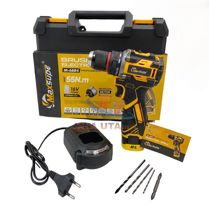 Jual Maxsupe Mesin Bor Baterai 10mm 16V Mesin Bor Baterai Tangan ...
