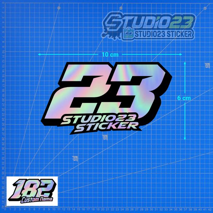 Jual Stiker Custom Request Nama & Nomor Start Racing Cutting Hologram ...