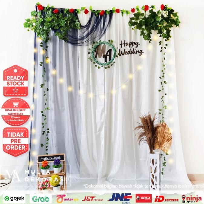 Jual Dekorasi Lamaran Backdrop Nikahan PhotoBooth DIY Paket Mulia KK ...