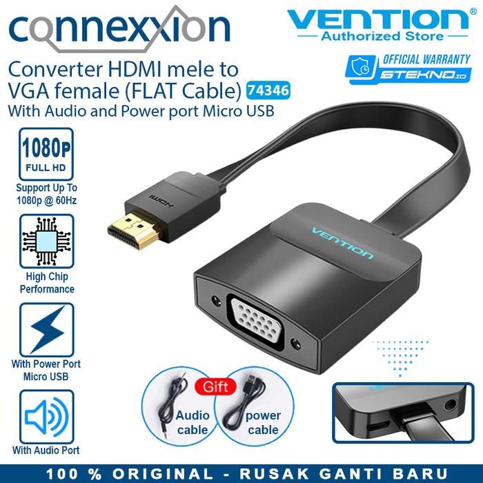 Jual Vention Converter HDMI to VGA With Power Port Micro USB and Audio ...