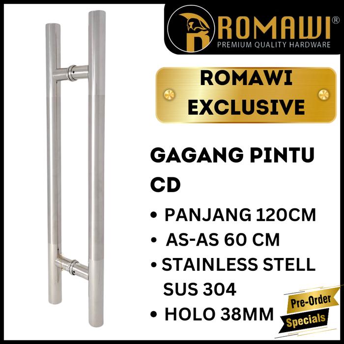 Jual PULL GAGANG PEGANGAN HANDLE PINTU TARIK KACA SUSUN KOTAK BULAT ...