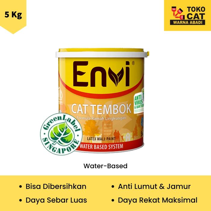 Jual CAT TEMBOK ENVI INTERIOR 5 KG - VARIAN WARNA 3 - 837 SILVER GREY ...