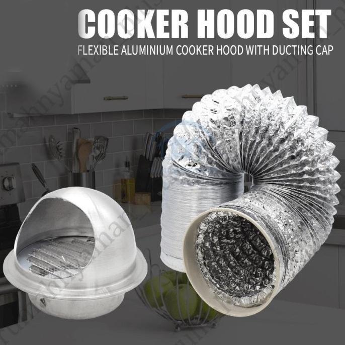 Jual FoshanMarket- Flexible ducting 4 inchi / pipa cerobong asap 4 inch ...