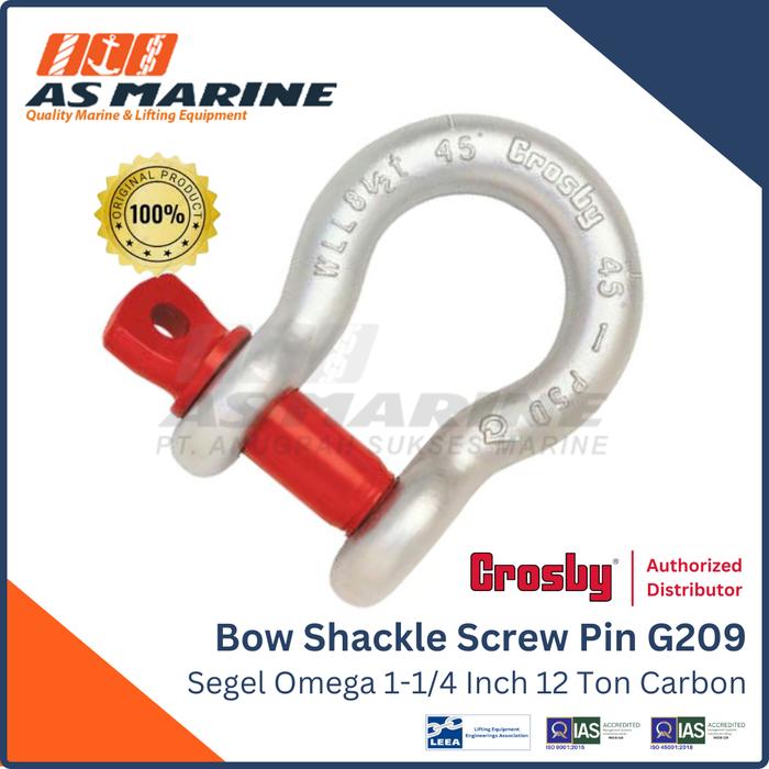 Promo Shackle Omega / Segel Omega CROSBY G209 Screw Pin 1-1/4 Inch (12 ...