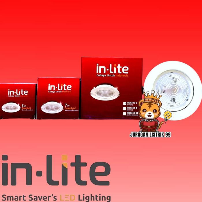 Jual Inlite Led Spotlight Lampu Plafon Mini Downlight Tanam Dimmer 3W ...