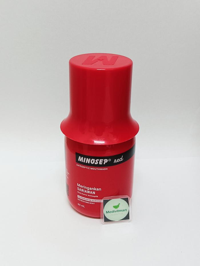 Jual MINOSEP 0,2% 60ML / 150 ML - Obat Kumur Merah Kesehatan Mulut ...
