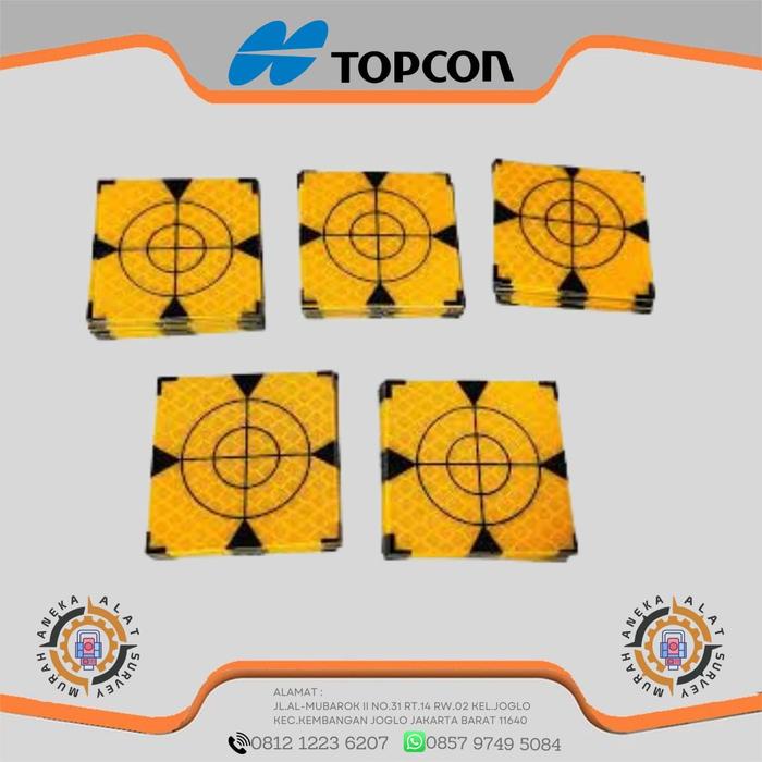 Jual Topcon Reflector Sheet Reflective Tape Prisma Target 4x4Cm Stiker ...