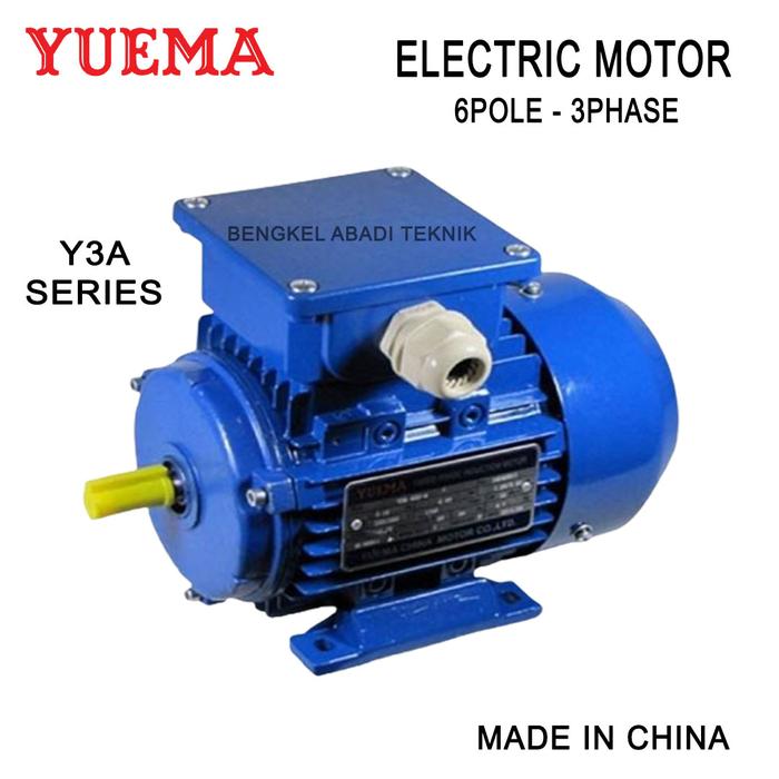 Jual ELECTRIC MOTOR YUEMA Y3A 3KW 4HP 6POLE B3 3PHASE - Jakarta Barat - Bengkel Abadi Teknik168 ...