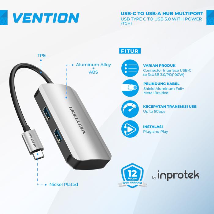 Promo Vention USB 3.2 Type C to USB 3.0 Hub - TGH - Jakarta Barat ...