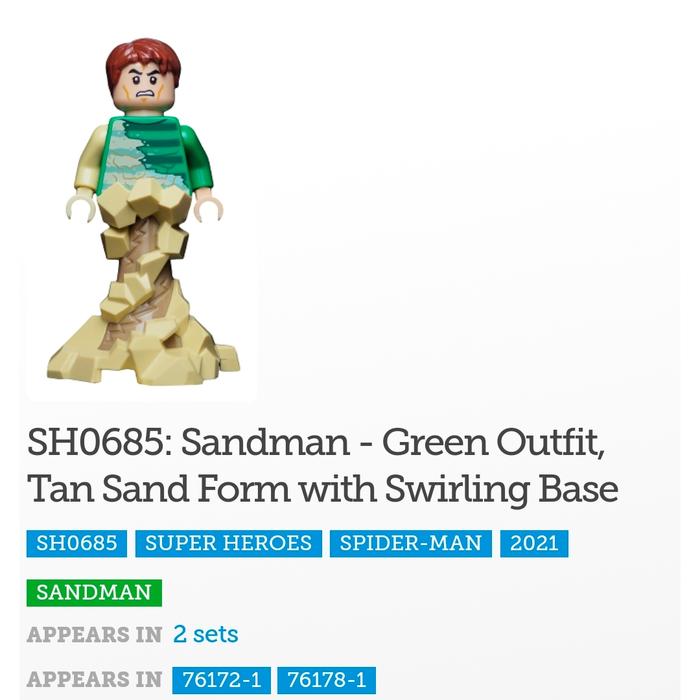 Jual Lego Marvel Super Heroes SH0685: Sandman - Green Outfit, Tan Sand ...