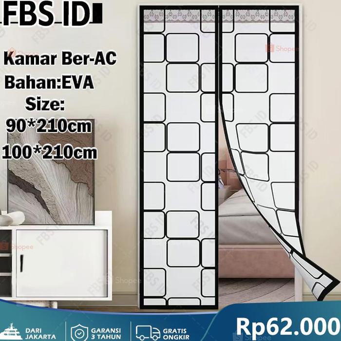 Jual Tirai Magnet Elegan bahan plastik khusus ruanga AC Gorden Pintu ...