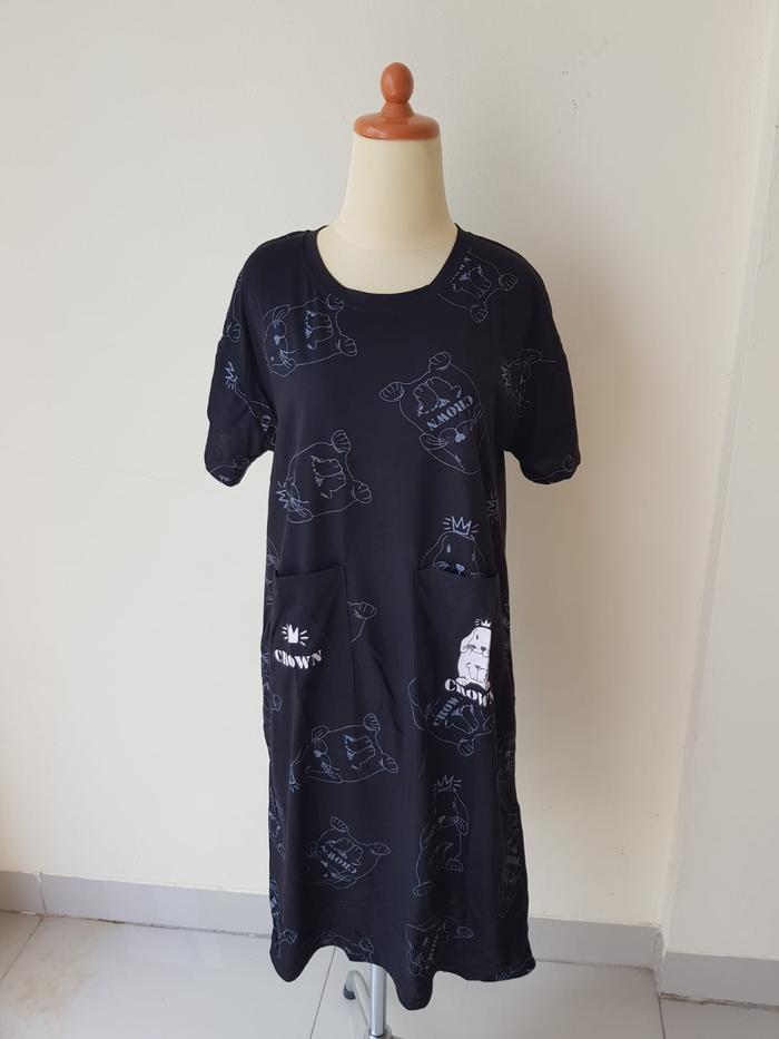 Jual DASTER WANITA JUMBO PIYAMA SPANDEX IMPORT BAJU TIDUR CEWEK MOTIF ...