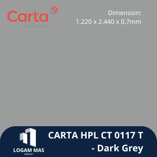 Jual CARTA HPL CT 0117 T - Dark Grey - High Pressure Laminates ...