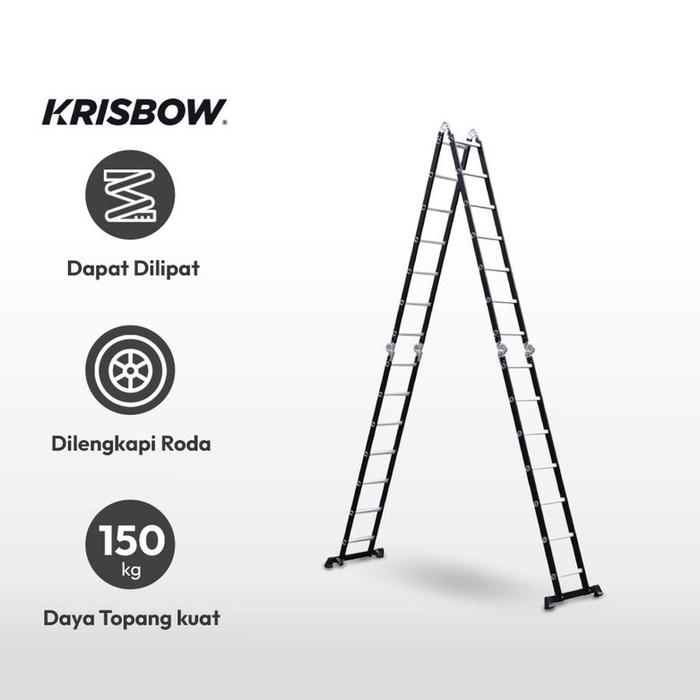 Jual Tangga Lipat Aluminium 7 Meter KRISBOW Ladder Multipurpose 4x7 ...