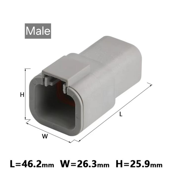 Jual Deutsch DTP06-4S Female 4 Pin ECM Cummins Engine Connector Set ...