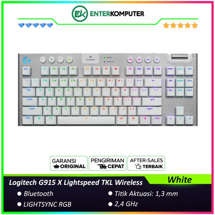 Promo Logitech G915 X Lightspeed TKL Wireless Gaming Keyboard - White ...