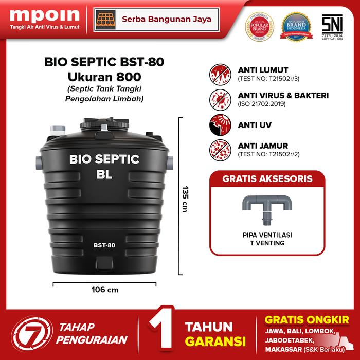 Jual MPOIN BIO SEPTIC BST 80 ( 800 Liter ) TANGKI AIR SEPTIC TANK ...