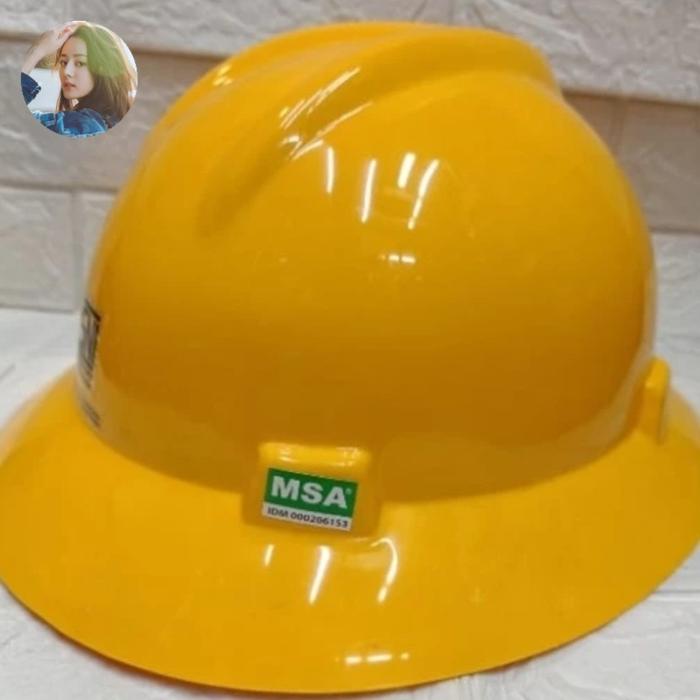 Jual Safety Helmet Proyek MSA Fullbrim Fastrack Warna Merah - Kuning ...