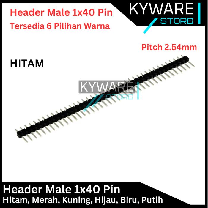 Jual Header Male 40 Pin Straight Lurus Single Row 1x40 Pitch 2.54mm ...