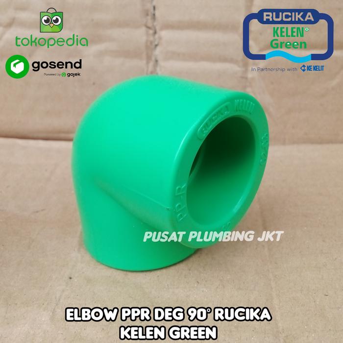 Jual Elbow keni ppr 63mm 2" inch 90° Rucika kelen green - Jakarta Pusat ...