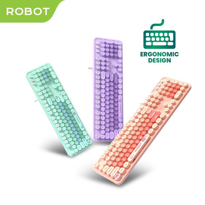 Jual Robot RK30 / RK-30 Wired Keyboard Pastel Color Portable Office ...