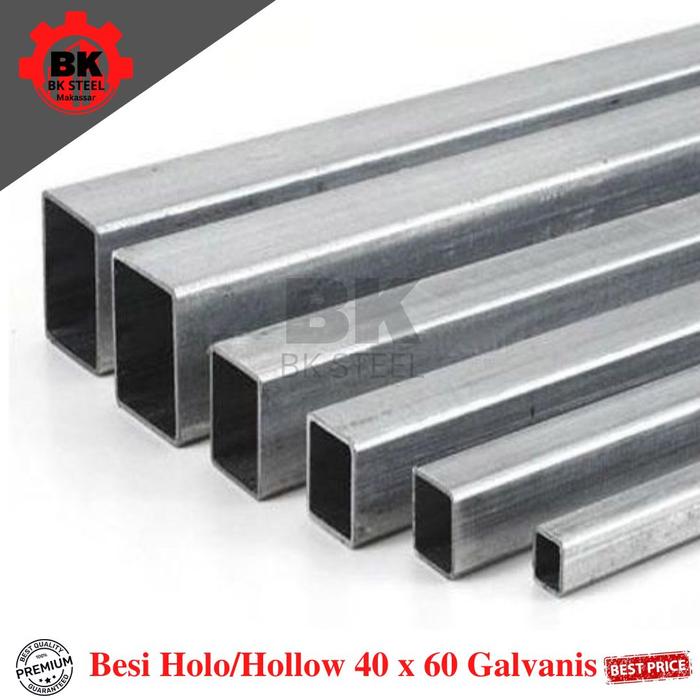 Jual Besi Holo - Hollow 40 x 60 Galvanis (1 mm, Kotak Full) Panjang 6 ...
