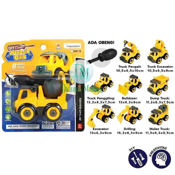 Promo Mainan Edukasi Anak Laki Laki Mobil Truk Konstruksi DIY Set 4in1 ...