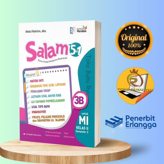 Jual Buku Salam 3A dan 3B Kelas 3 MI Kurikulum Merdeka Erlangga - Salam ...