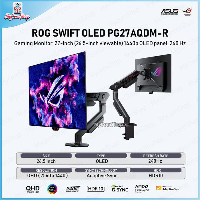 Jual ASUS ROG SWIFT OLED PG27AQDM-R GAMING MONITOR 27 INCH 240HZ GSYNC ...
