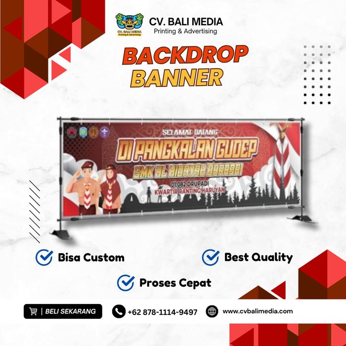 Jual CETAK BACKDROP - SPANDUK - BANNER STANDING CUSTOM - F660GSM GERMAN ...