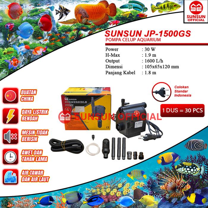 Jual SUNSUN JP 500/700/900/1100/1500 GS Water Pump Pompa Celup Aquarium ...